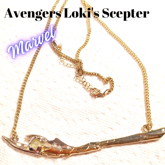 Marvel | Accessories | Avengers Marvel Loki Scepter Necklace | Poshmark